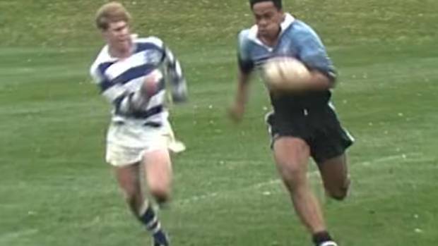 New footage of Jonah Lomu's destructive schoolboy rugby highlights
